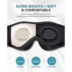 MUSICOZY Sleep Headphones Bluetooth Sports Headband, Wireless Music Sleeping Headphones Sleep Eye Mask Earbuds for Side Sleepers Workout Running Insomnia Travel Yoga Office, Pack of 2