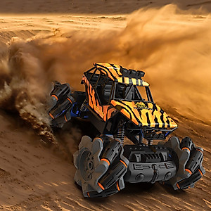 Growsly Remote Control Car Rc Cars, High Speed Monster Trucks for Boys, 1:18 Scale 4WD Toy Trucks, 2.4Ghz All Terrain Off Road Rc Rock Crawler with 2 Rechargeable Batteries and Led Lights