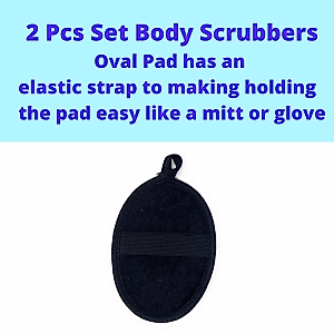 2 Pcs Set Exfoliating Glove Mitt Body Scrubber Pad for Smooth and Glowing Skin - Machine Washable - Dual Sided Dead Skin Remover for Better Absorption of Moisturizers