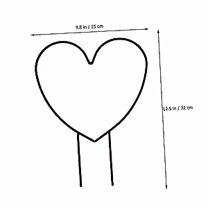 GANAZONO 2pcs Heart Shaped Flower Pot Stand Decorative Planters Mini Roses Mini Pots Iron Climbing Trelli Indoor Planters Climbing Rose Trellis Rack for Climbing Plant Vine Plant Stand Hoop