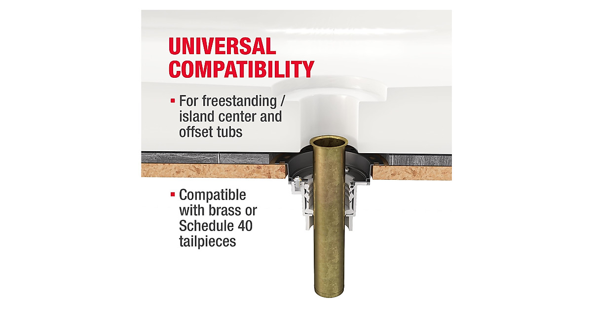 Oatey PVC Freestanding Tub Drain Kit - Easy Installation