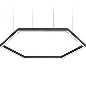 Barrina LED Hexagon Light, DIY Linear Light, Dimmable Hanging Shop Light, 2700K 4000K 5000K Color Changing, Linkable Office Light Fixtures, Seamless Connection, 5568-0-10V Series