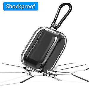 Geekria TPU Case Cover Compatible with Sony LinkBuds S True Wireless Earbuds, Earphones Skin Cover, Protective Carrying Case with Keychain Hook, Charging Port Accessible (Clear)