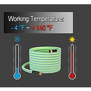 Atlantic Female to Female Heavy Duty Garden Hose 5/8 Inch x 5 Foot Green Water Hose Short Connection Leader Hose (5FT Female-Female)