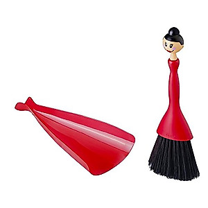 Vigar Carla Crumb Collector, 10-3/4-Inches, Red, Black