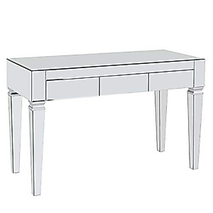 SEI FURNITURE Darien Mirrored Desk, Silver