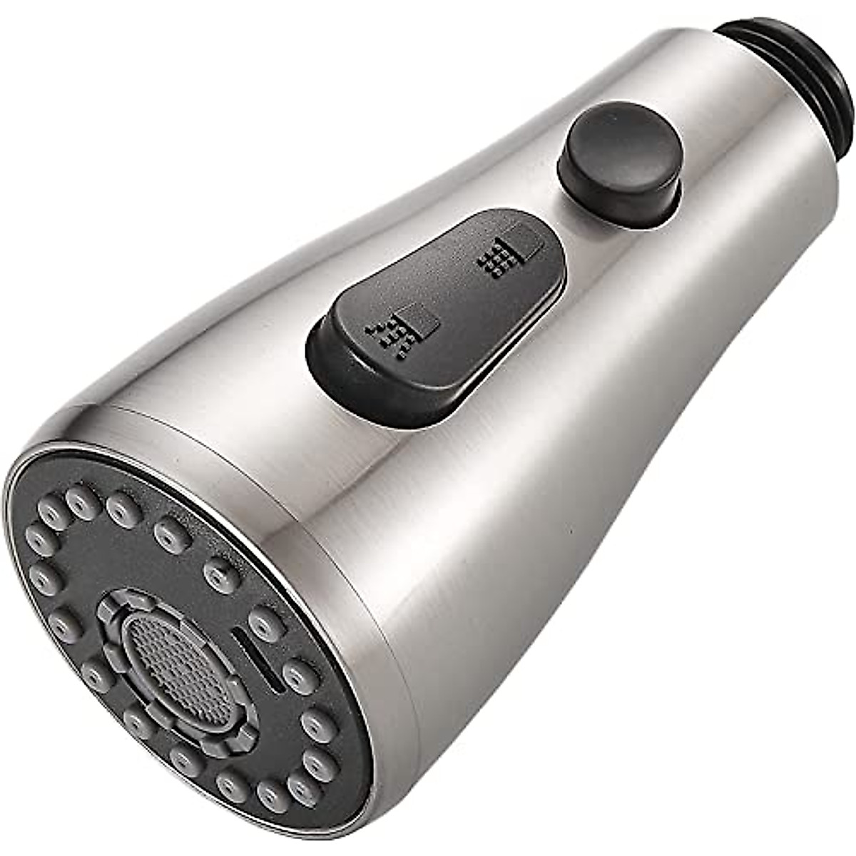 Kitchen Faucet Head Replacement, Pull Down Faucet Sprayer Head Attachment, Kitchen Sink Faucet Replacement Parts with 3 Modes Stream Spray and Aquablade Mode for G1/2 Connector (Brushed Nickel A)