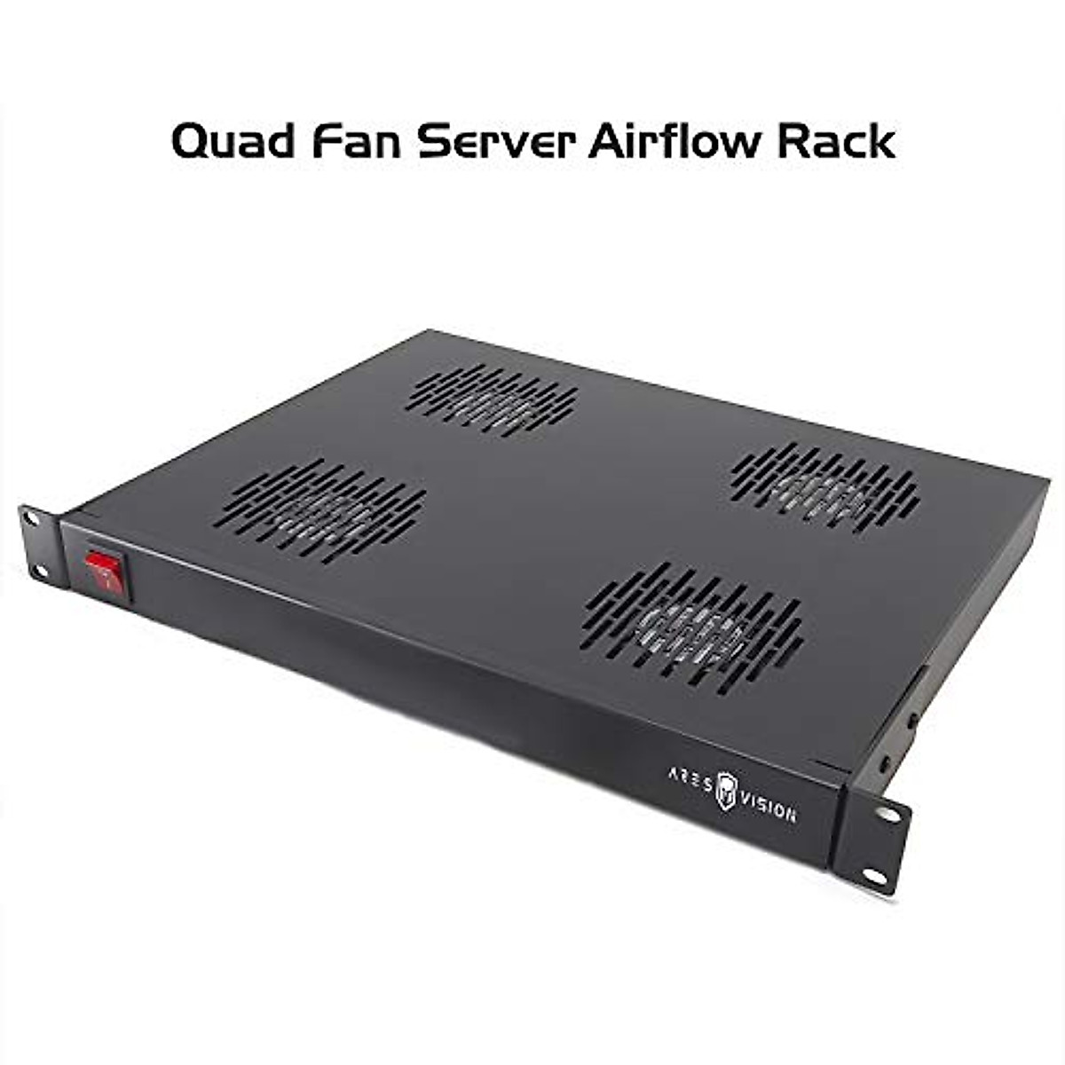 Ares Vision Quad Cooling Fans for 19'' Wide Standard Server Cabinet/Rack MAX Airflow (Quad Fans) Fits Universal Server Racks, Industry Best 7 Year Warranty!