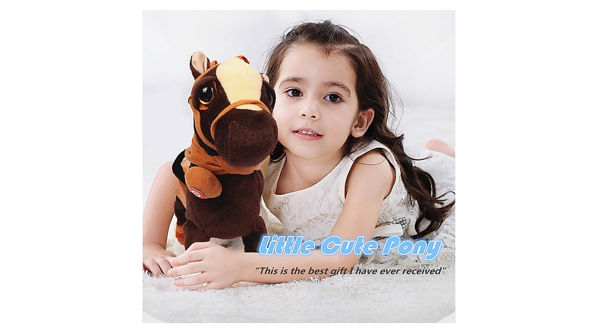 Interactive Plush Walking Pony Toy for Kids