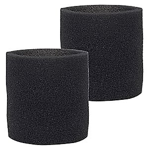 MULTI FIT Wet Vac Filter VF2001TP Foam Sleeve Filters for 5 Gallon and Larger Shop Vac Branded Wet/Dry Shop Vacuum Cleaners (2-Pack)