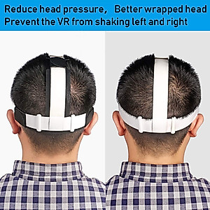 HIJIAO 2020 New Head Strap Pad for Oculus Quest 2，Reduce Head Pressure Better Wrapped Head for Quest 2,Comes with 20 Wipes (Black)