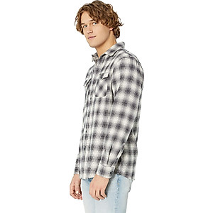 Rip Curl Men's Draco Flannel, Off White, S