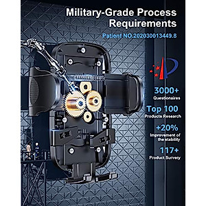 Humixx 【2022 Military-Grade Stability】 Phone Mount for Car Vent Universal Car Phone Holder Mount Hands-Free Cell Phone Holder Car Air Vent for iPhone 13 14 Plus Pro Max Samsung S22 Ultra ＆ All Phones