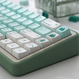 144 Keys PBT DYE MDA Profile Keycaps Green Keycaps Set for 61/64/87/04/108 Cherry Mx Switches Mechanical Keyboard