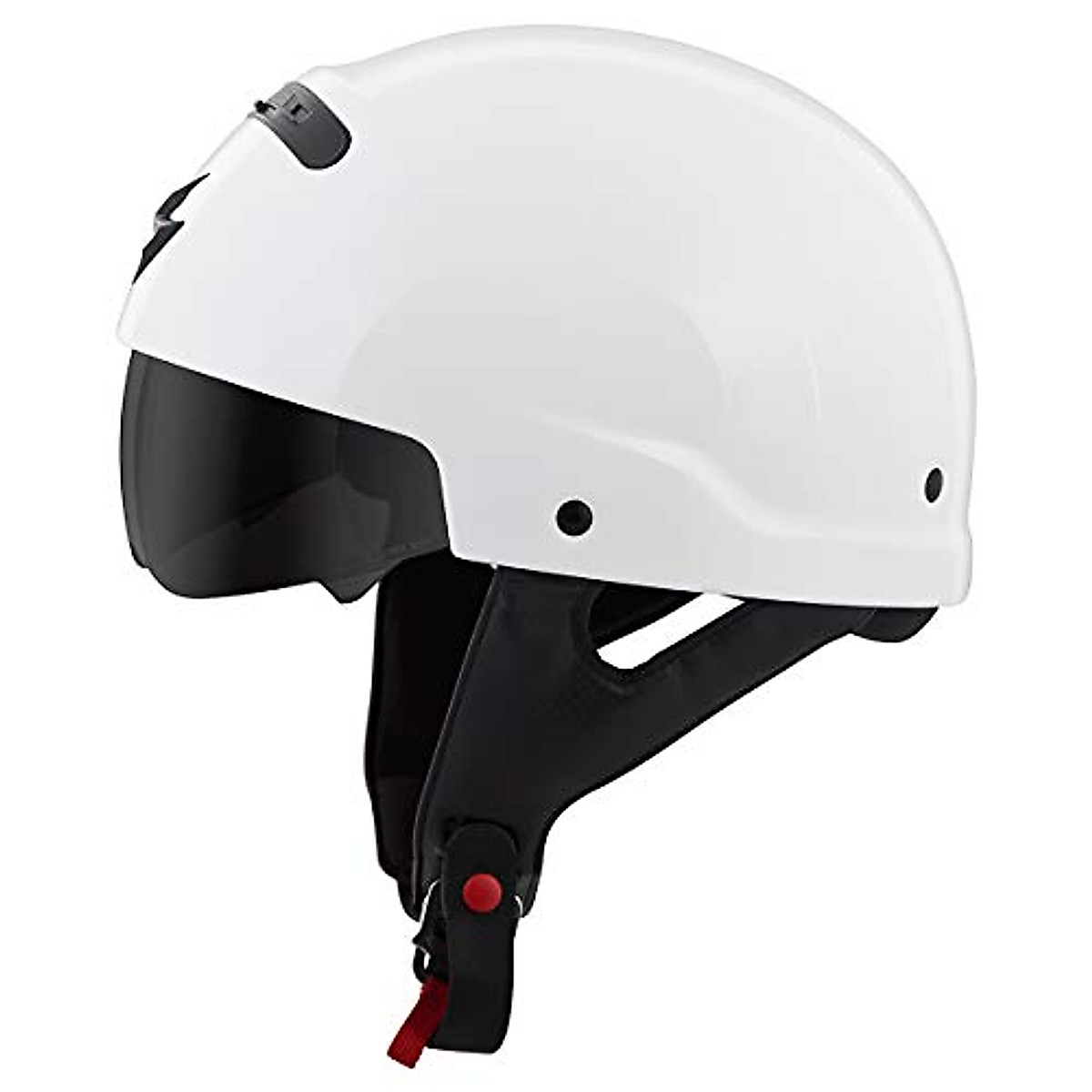 ScorpionEXO Covert Open Face Half Shell 3/4 Mode Motorcycle Helmet Dot Approved Solid Adult Unisex (Gloss White - Medium)