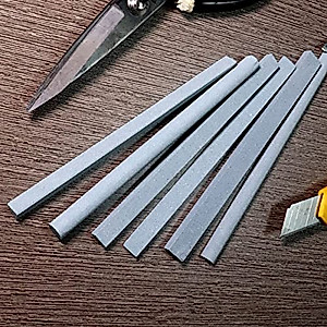 CBRIGHT Knife Sharpening Stone Set,6 pcs 180# Whetstone Set, Coarse Polishing OilStone Set for Sharpen Chisel Gouge or Most Metal Bladed Cutting Tools, Variety of Shapes (Length:150mm(appr.5.90inch))