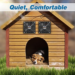 Solar Powered Waterproof Fan Kit, High Speed Exhaust Fan Solar Panel, DIY Cooling Ventilation Project for Chicken Coop, Greenhouse, Dog House, Shed, Gable, Attic