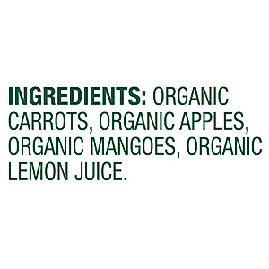 Sprout Organic Baby Food, Stage 2 Pouches, Fruit & Veggie Blend, Carrot Apple Mango, 3.5 Oz Purees (Pack of 12)