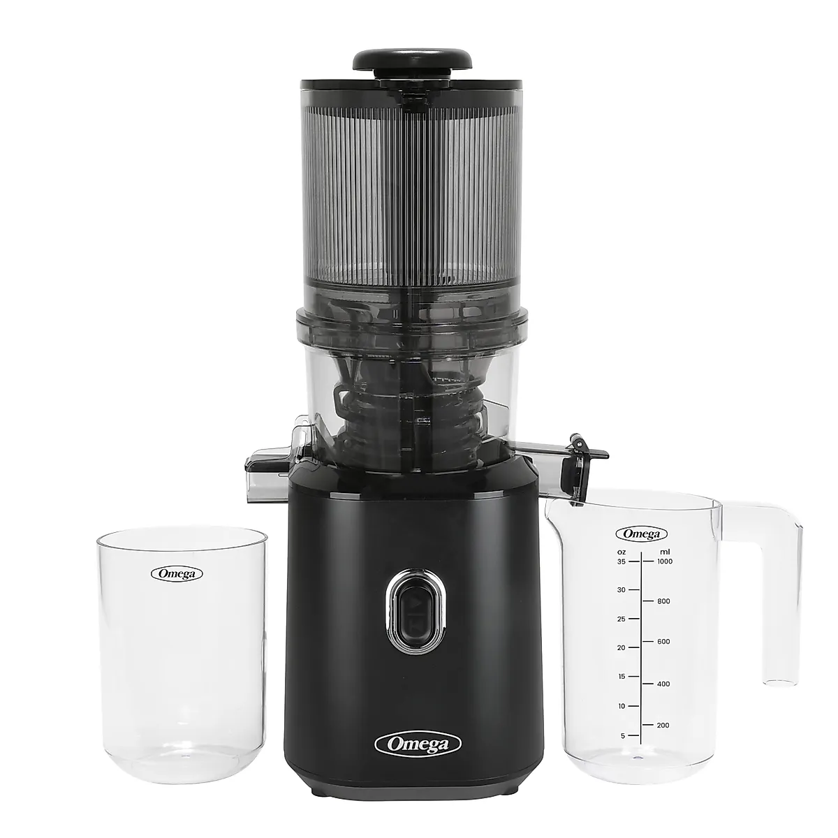 Omega Cold Press Juicer Slow Masticating for Vegetable and Fruit Juice Time Saving Series for Batch Juicing with Extra Large Hopper for Less Prep, 150-Watts, Black