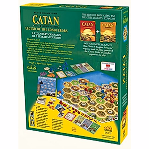 CATAN Legend of The Conquerors Scenario for CATAN Cities and Knights Board Game Expansion | Family Board Game | Adventure Board Game | Ages 12+ | for 3 to 4 Players | Made by Catan Studio