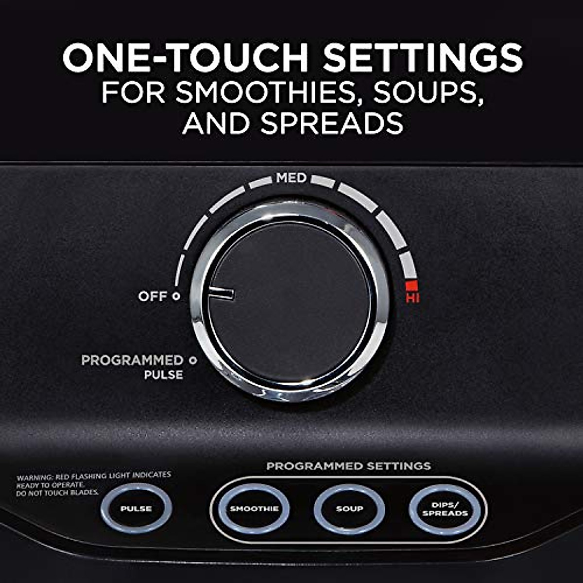 Oster Versa Professional Power Blender | 1400 Watts | Stainless Steel Blade | Low Profile Jar | Perfect for Smoothies, Soups, Black