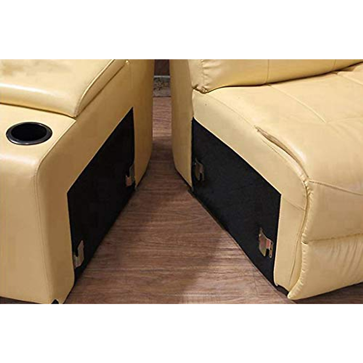 GOZOLA Gizhome 4 Pack/2 Pairs Universal Sectional Connector Brackets, Non Sliding Sofa Fastener for Sectionals Pieces, Color Zinc-Plated