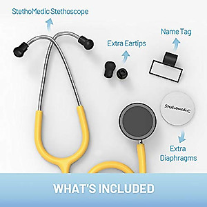 Lightweight Dual Head Stethoscope and Pruple Manual BP Cuff