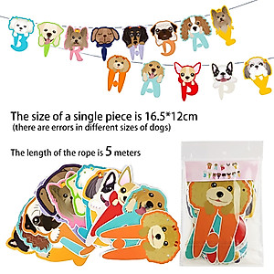 LaVenty 25PCS Glitter Lets Pawty Banner Dog Birthday Banner Dog Pawty Banner Dog Party Banner Pet Birthday Banner Pet Party Banner