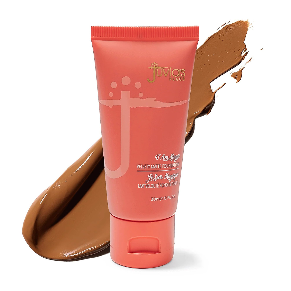 Juvia's Place I Am Magic Velvety Matte Liquid Foundation 330 - Accra - Dark w/Cool Olive Undertone, Makeup Foundation Full Coverage, Lightweight, Long Wear, Velvety Matte Finish