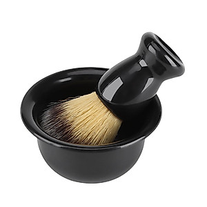 4Pcs Shaving Kit, Mens Shaving Brush Set for Men Gift, Includes Manual Razor + Stainess Steel Stand Holder + Shaving Brush+ Shaving Bowl, Great Gift Options for Your Man, Husband, Father or Brother