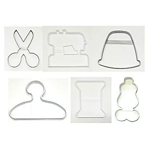 FASHION DESIGNER SEAMSTRESS CLOTHING SET OF 6 COOKIE CUTTERS MADE IN USA PR1462