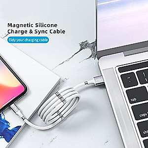 AICase Magnetic Charging Cable,(3FT) Super Organized Charging Magnetic Absorption Nano Data Cable for Phone 11/XS/XS Max/XR/X/8/8 Plus/7/7 Plus/6s/6s Plus/6/6 Plus/SE/5s/5c/5/Pad/Pod