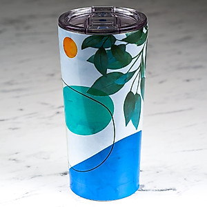 Greenline Goods Frida Kahlo Floral Insulated Travel Tumbler – 20 oz Triple Insulated Stainless Steel Coffee Tumbler with Lid, Dishwasher Safe, Non-Slip Silicone Base, Double Wall, Vacuum Sealed