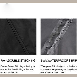 43L x 31W x 28H inches Patio Furniture Cover, Patio Furniture Covers Extra Large Outdoor Set Waterproof, Tough Outdoor Furniture Covers for Deck Lawn and Backyard Wind Dust Proof Anti-UV