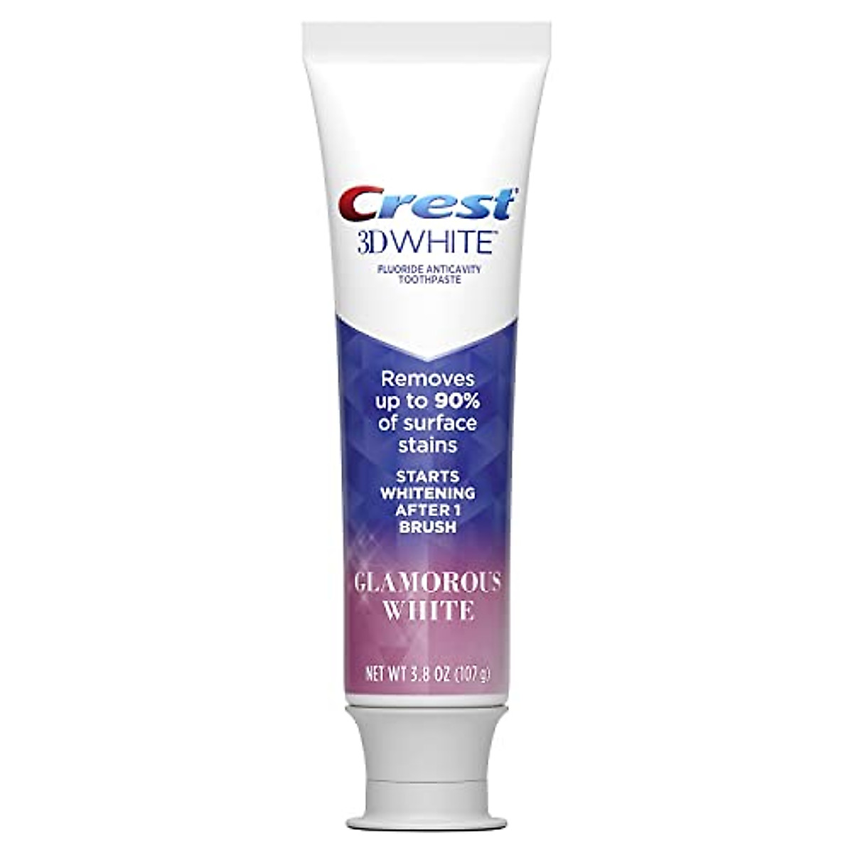 Crest Toothpaste 3D Glamorous White, Mint, (Packaging May Vary) 3.8 Oz, Pack of 4