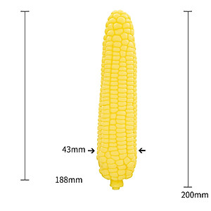 7.87 inch Corn Shape Soft Silicone Realistic Dildo Sex Toy Clitoral Dildo Anal Dildo Plug with Textures for Women Men - Corn