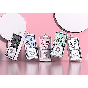 QearFun Unicorn Earbuds for Kids, Kawakii Wired Earbud & in-Ear Headphones Gift for School Girls and Boys with Microphone and Lovely Earphones Storage Case（Pink）