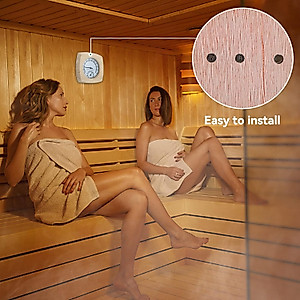 Sauna Thermometer, 2-in-1 Wood Digital Sauna Room Thermometer Hygrometer Sauna Temperature Thermometer Sauna Room Thermometer and Hygrometer Sauna Accessories
