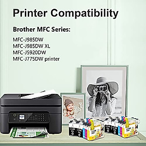 MS DEER Upgraded Compatible LC20E Ink Cartridges Replacement for Brother LC20EBK LC20EY for MFC-J985DW, MFC-J5920DW, MFC-J775DW, MFC-J985DWXL Printers (4 Black, 2 Cyan, 2 Magenta, 2 Yellow) 10-Pack