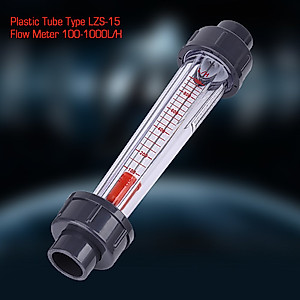 LZS 15D Flowmeter, Liquid Flowmeter Flow Plastic Tube Type 100 1000L H Water Flow Meter Flowmeter