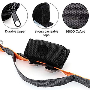 SLOSN 3 Pack Pet Waste Bag Dispenser Dog Poop Bag Holder with Zippered Portable Dog Poop Bag Holder with Hook for Leash,Great Accessory for Walking, Running with Dog (RoseRed Green Black)