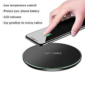 Wireless Charger for Samsung Galaxy S23 Ultra S22 Plus S21 S10 S9 S8 Note 20, 15W Max Cargador Inalambrico for LG G8 G7 ThinQ V60 V50 V40, iPhone 14 Plus 13 Pro Max 12 Mini Fast Wireless Charging Pad