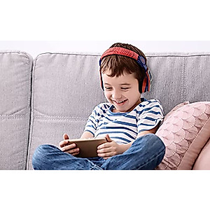 eKids Spiderman Bluetooth Kids Headphones with Microphone, Volume Reduced to Protect Hearing Rechargeable Battery, Adjustable Kids Headband for School Home or Travel