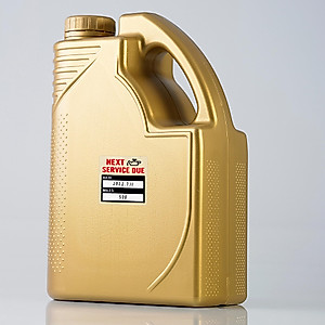 Hybsk Transparent Oil Change/Service Reminder Stickers 2"x2" Premium Quality 200pcs Clear PET Oil Change Stickers (Black)