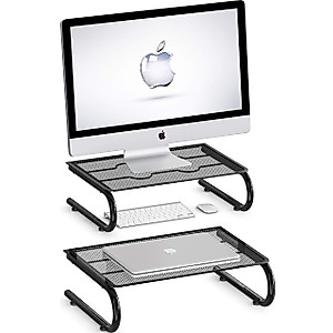 Simple Houseware Mesh Monitor Stand Riser - 2 Pack