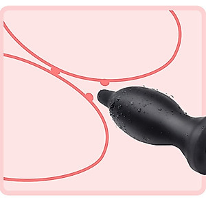 Manual Inflation Plus Shocking Silicone Suction Cup Realistic Classic Plug Double Headed Black and Adjustable The Silicone Plug Kit - XjmFj26-11