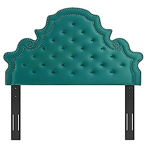 Modway Diana Tufted Performance Velvet Headboard, Full/Queen, Teal
