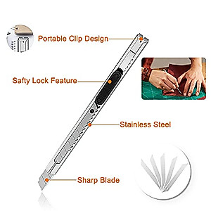 Famomatk 27PCS Craft Weeding Tools for Vinyl Kit,Utility Knife Vinyl Weeding Tool Set with 12Inch Paper Cutter Trimmer for Scrapbooking,Silhouettes,Cameos,DIY Art Crafting,Cutting,Splicing,Cardstock