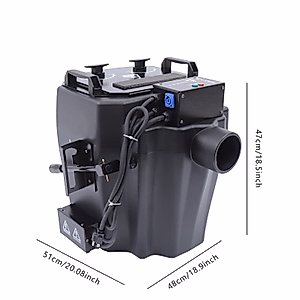 Dry Ice Fog Machine Smoke Machine Low Lying Fog Machine with Tube for Indoor Outdoor Stage Wedding Party Club DJ Stage Effect Dry Ice Machine (6000W)