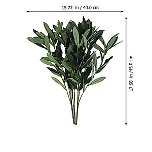 Artificial Olive Branch Greenery Leaves Stem Fake Plant Olive Tree Branches Photography Props for Office Wedding Greenery Decorations